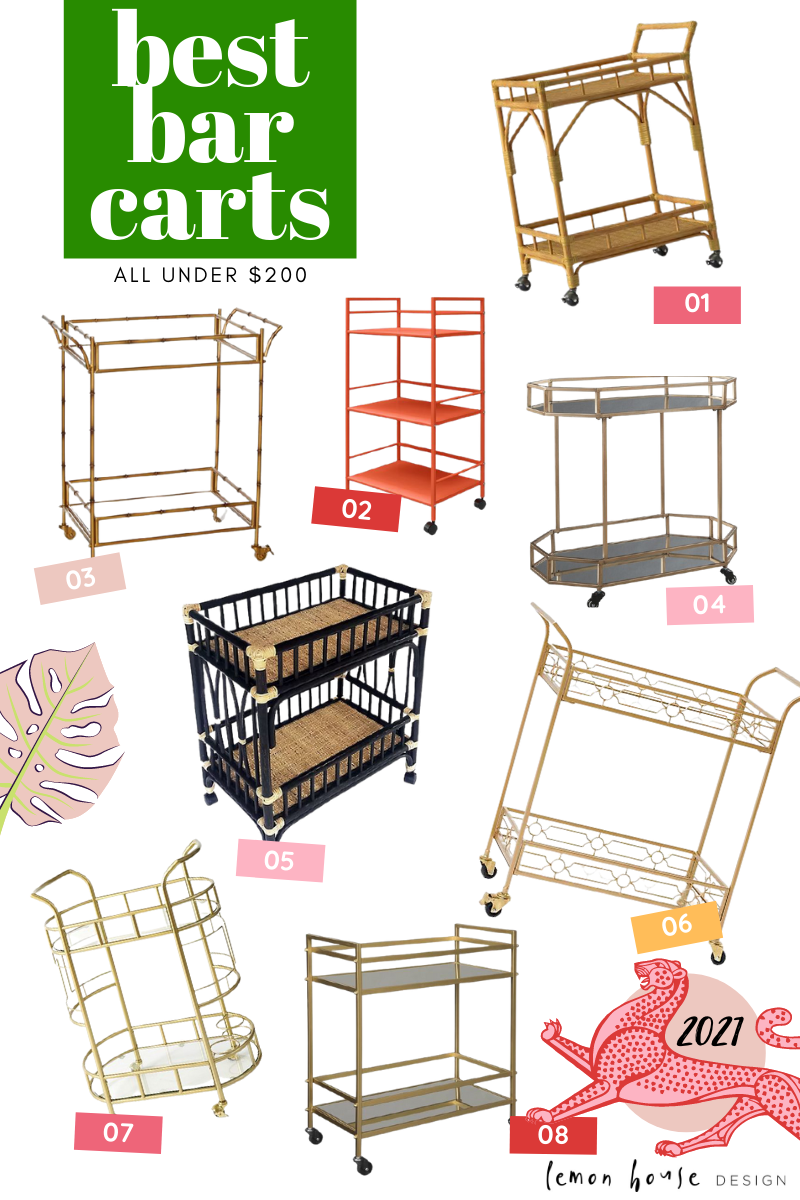 Best Bar Carts: All Under $200! – Lemon House Design